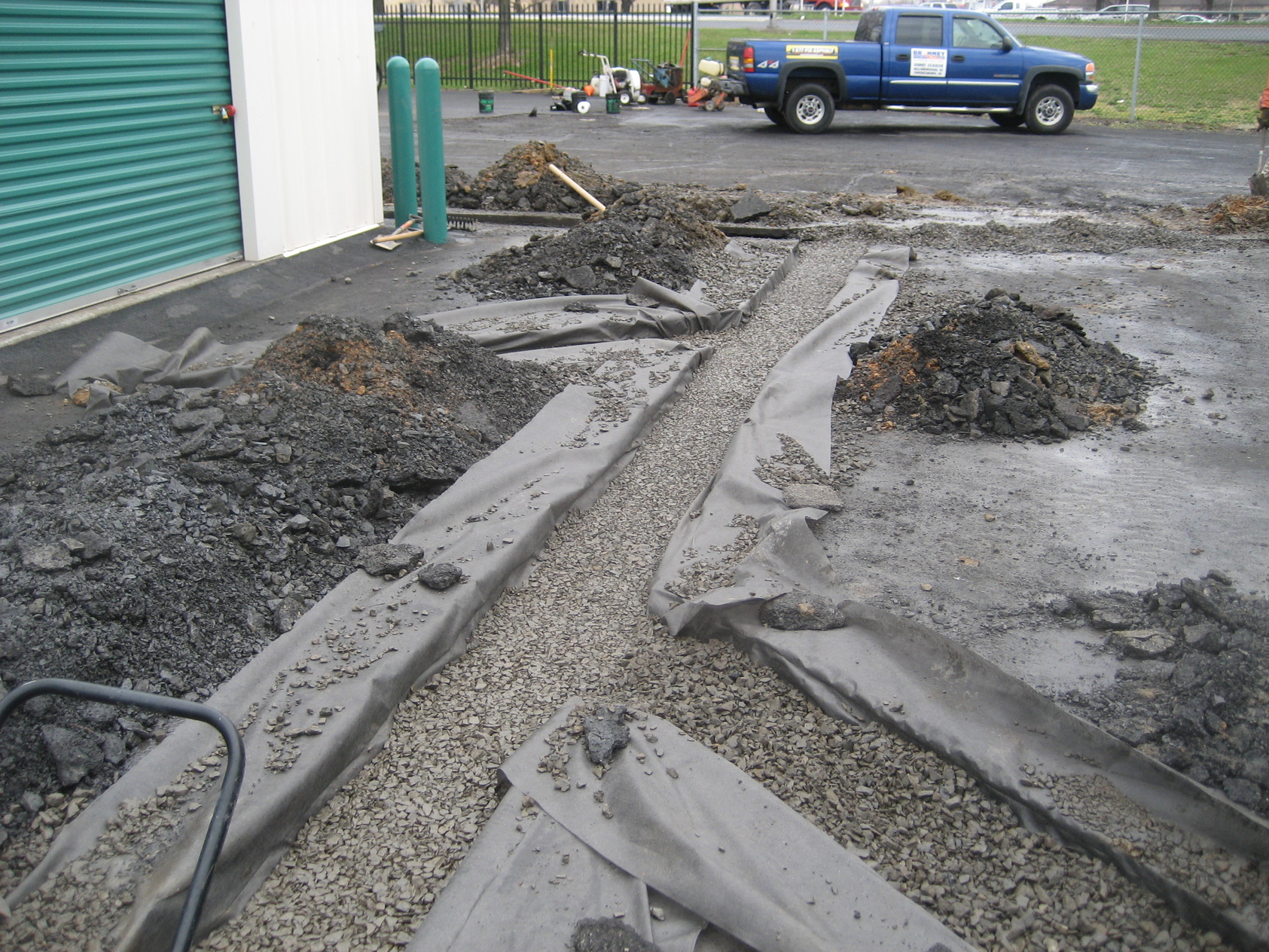 Benefits of using drainage tile / parking lot underdrain
