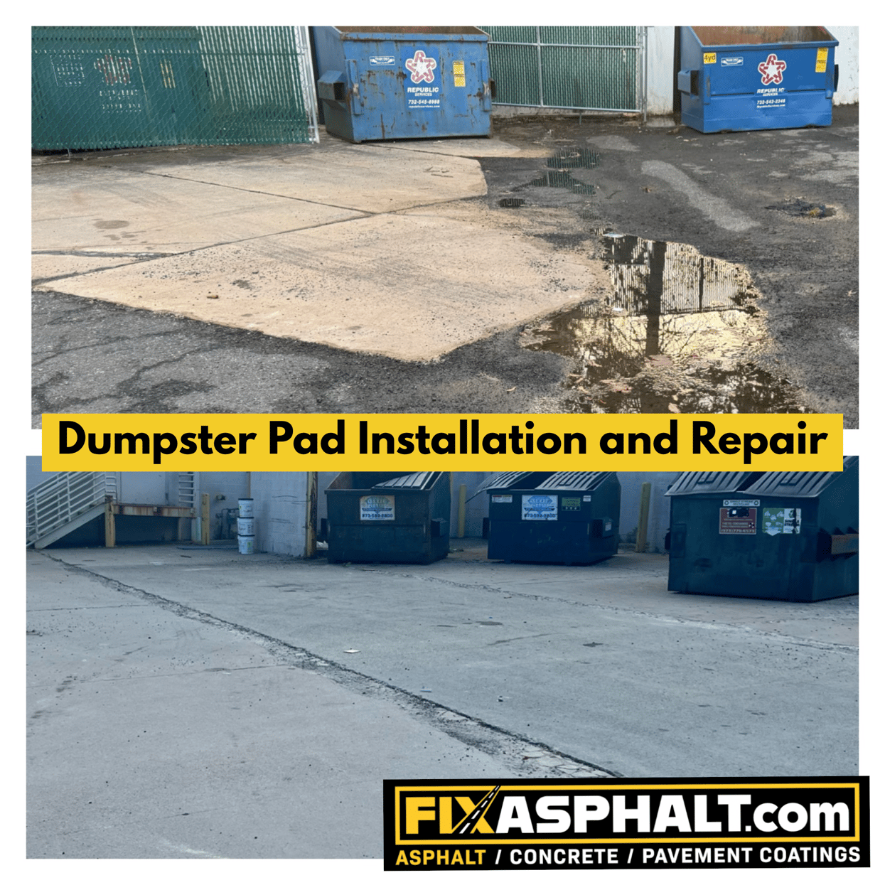 NJ Dumpster Pad Installation And Repair