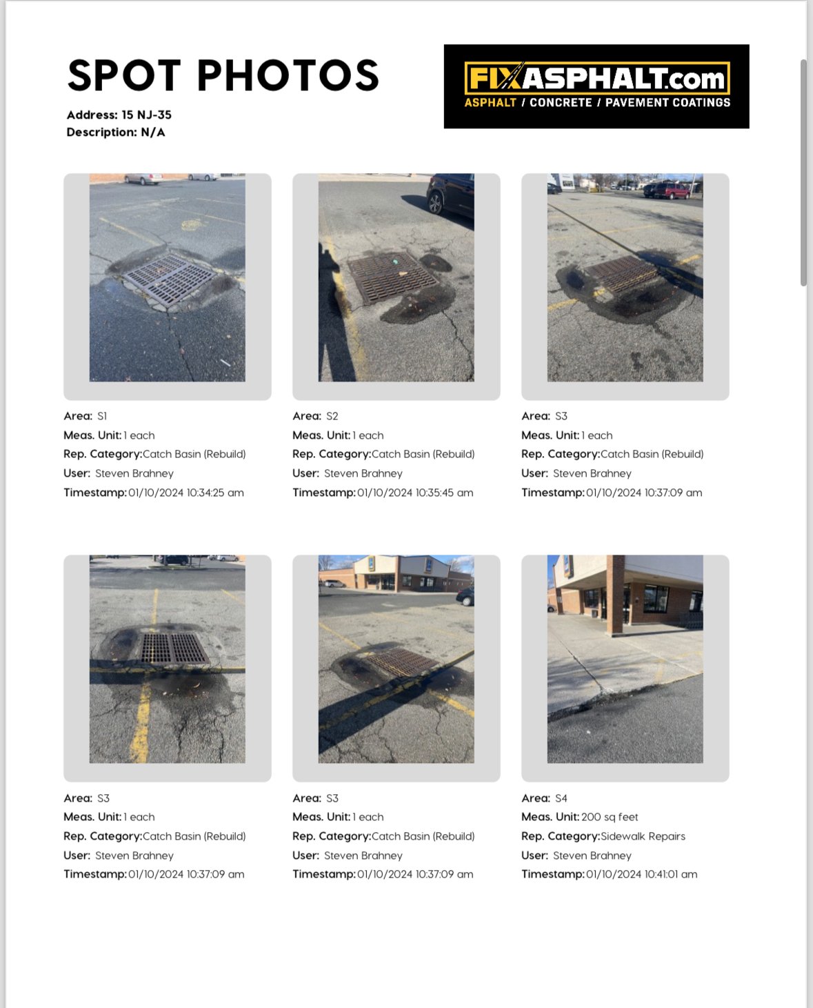 Parking Lot & Sidewalk Evaluations